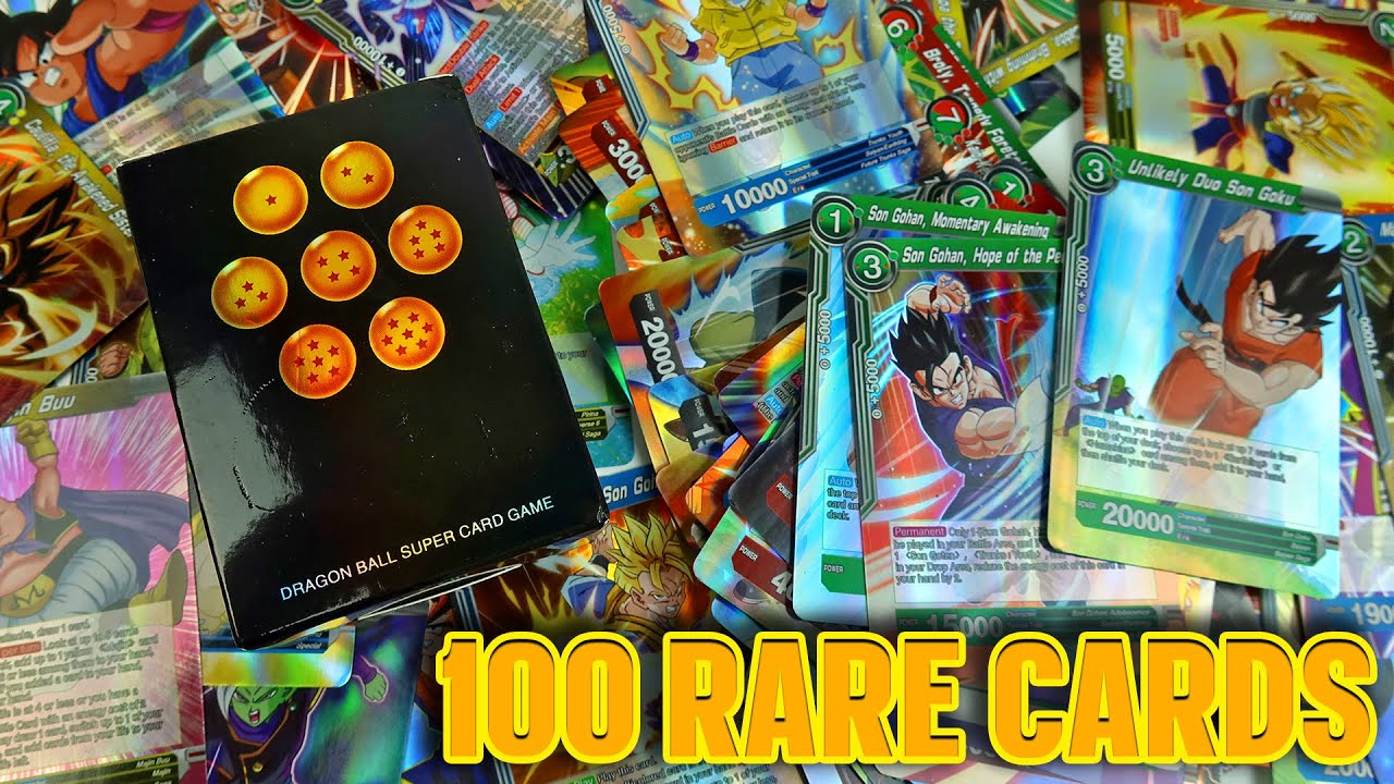 Unboxing 100 RARE Dragon Ball Super Cards - YouTube