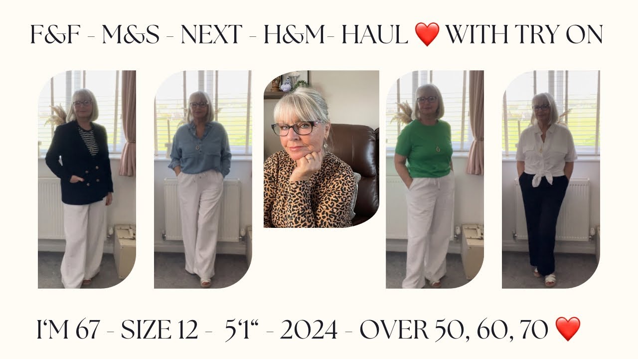 Clothing haul with try on - F&F -M&S - H&M - PRIMARK - Over 50s, 60s ...