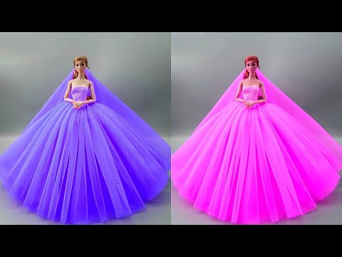 Barbie Doll Makeover Transformation ~ DIY Miniature Ideas for Barbie ~ Wig, Dress, Faceup, and More!