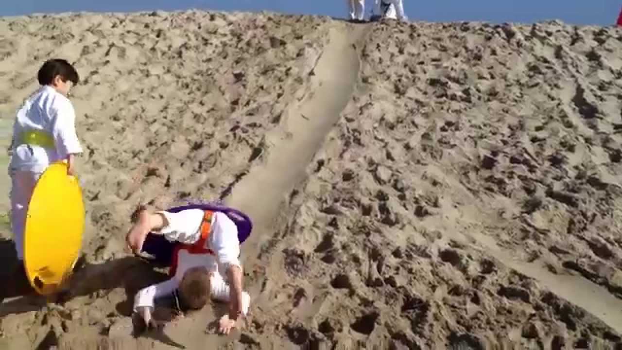 Sand Sledding Hermosa Beach Pier @ Manhattan Beach Traditional Karate ...