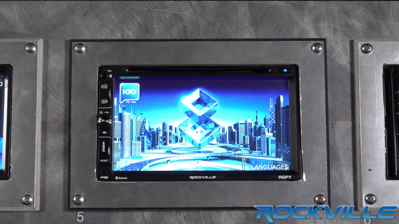 Rockville RGP7 7" 2 Din Car Navigation/DVD/iPhone/Pandora/Bluetooth/USB ...