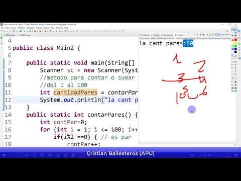 Métodos Return en JAVA contar y sumar los números pares o impares - YouTube