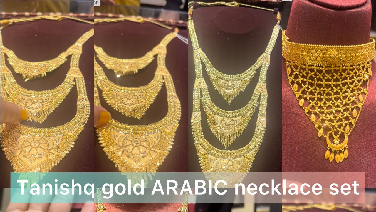 Tanishq @gold ARABIC necklace set/gold/Rubi necklace set - YouTube