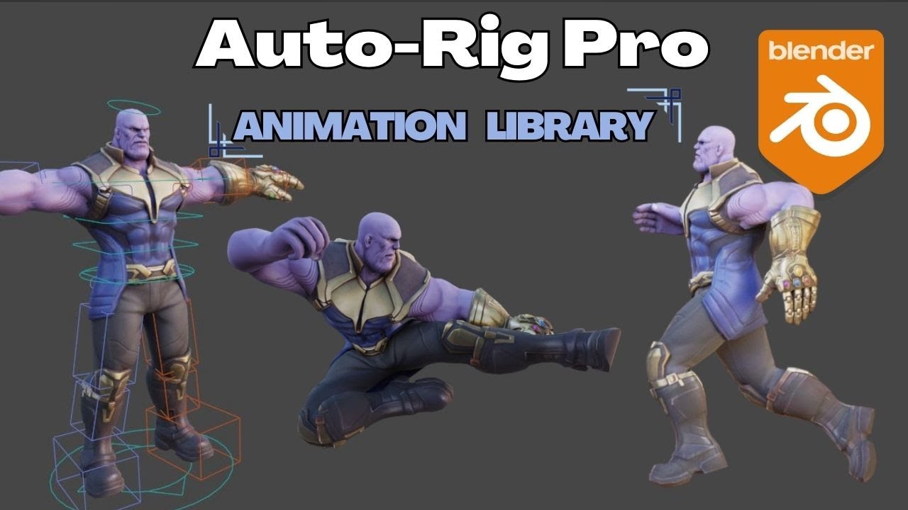 Animate Thanos in Blender | 3D Blender Animation | Auto-Rig Pro: Animation Library Workflow ...
