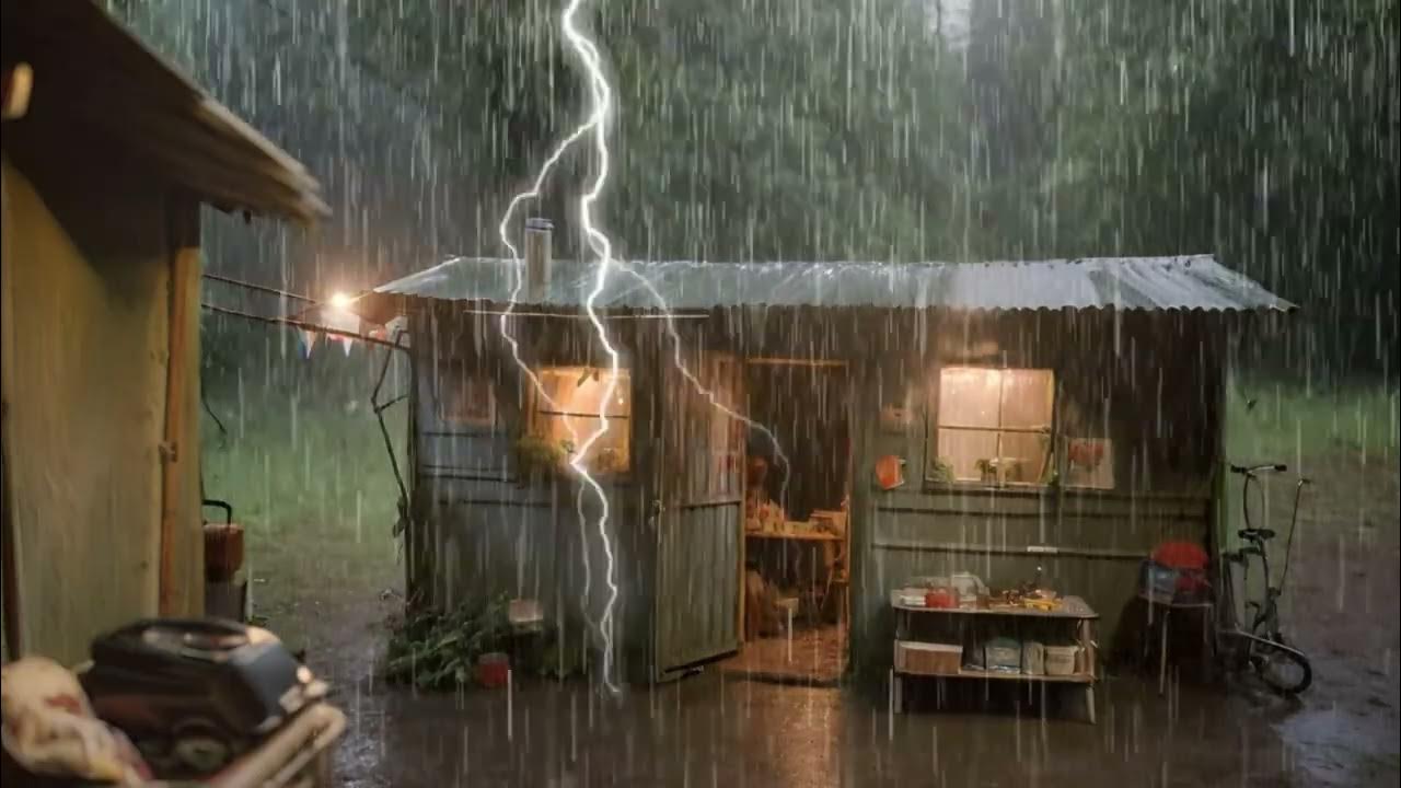 Rain Thunder Sounds for Sleeping | Instantly Fall Asleep with Heavy Rainstorm & Powerful Thunder ...