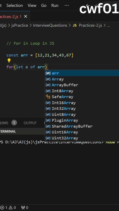 for of loop in JS Join the Code with Faiz #shots #viral - YouTube
