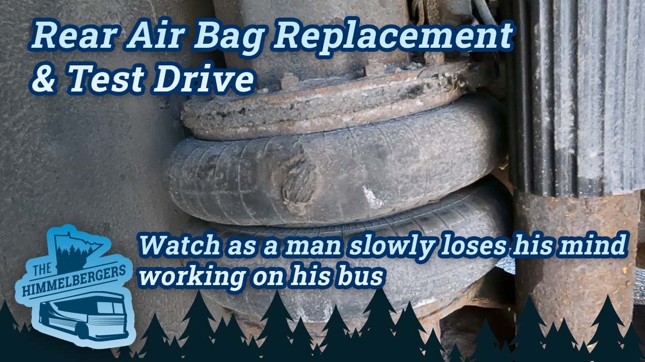 MCI MC9 Rear Air Bag Replacement and Test Drive after Shocks ...