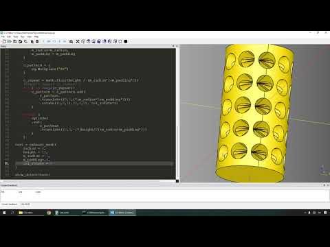 Cadquery Cylinder Pattern Development - YouTube