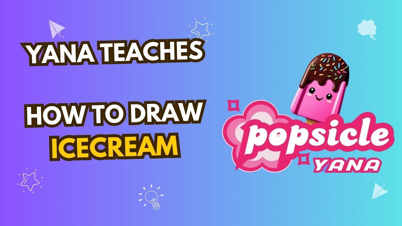 Drawing Series - Yana teaches how to draw Icecream - YouTube