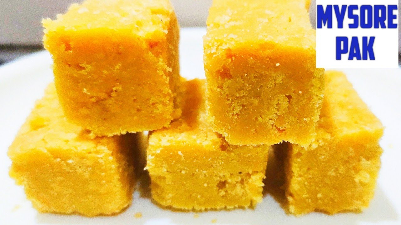 Mysore Pak/ Mysore Pak Recipe/ಮೈಸೂರ್ ಪಾಕ್/Mysore Pak using less ghee ...