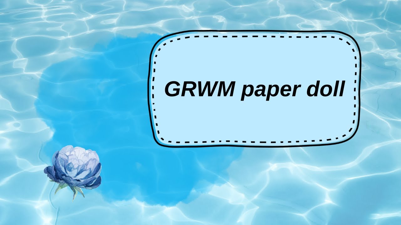 -[🗞Paper Diy🗞]- Paper GRWM doll - YouTube