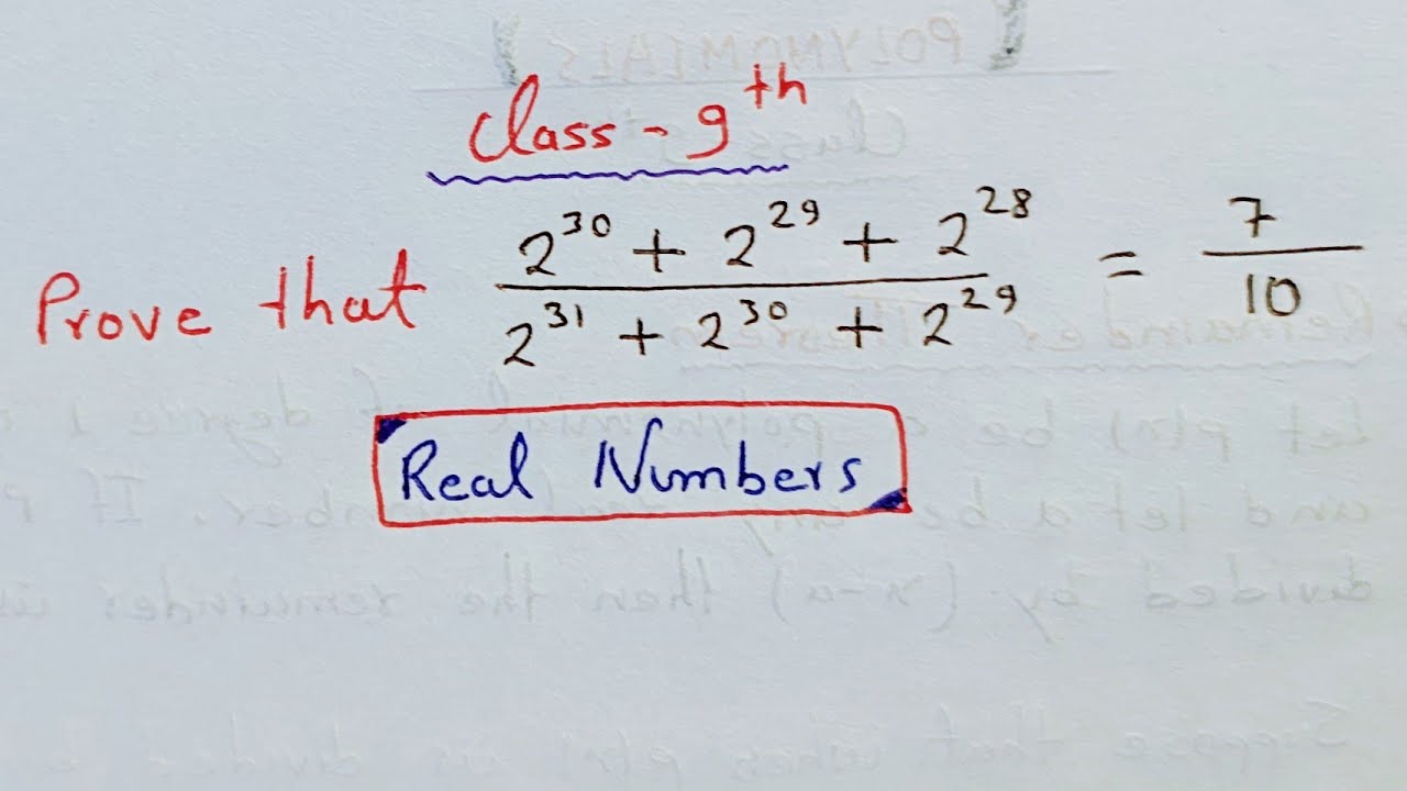 Class 9 Real Numbers Important Questions || Real Number Best Questions || Number System - YouTube