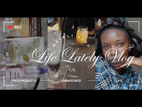 Life Lately Vlog🤎: New skin products, Dinner date, School projects ...