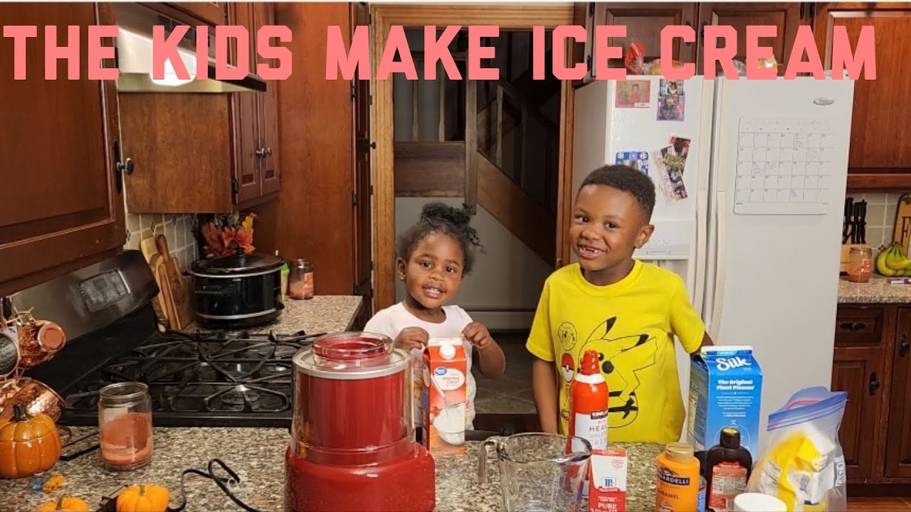 The kids make their own ice-cream - YouTube