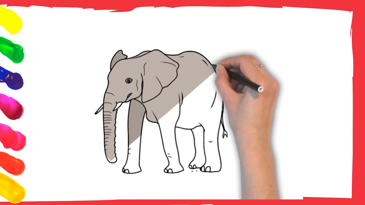 Drawing An Elephant With This Easy Drawing Tutorial | Drawing For Kids ...