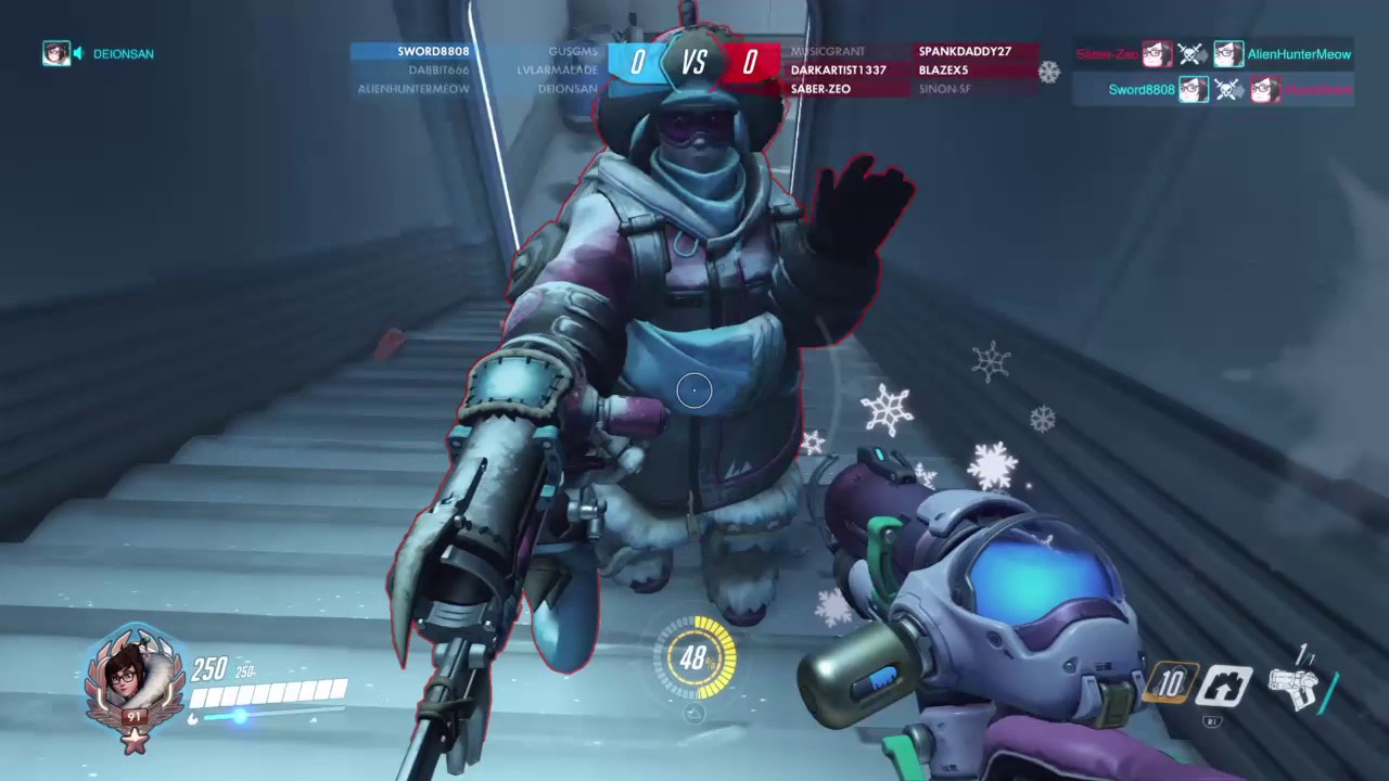 When you get jump scared while making snowballs - Overwatch - YouTube