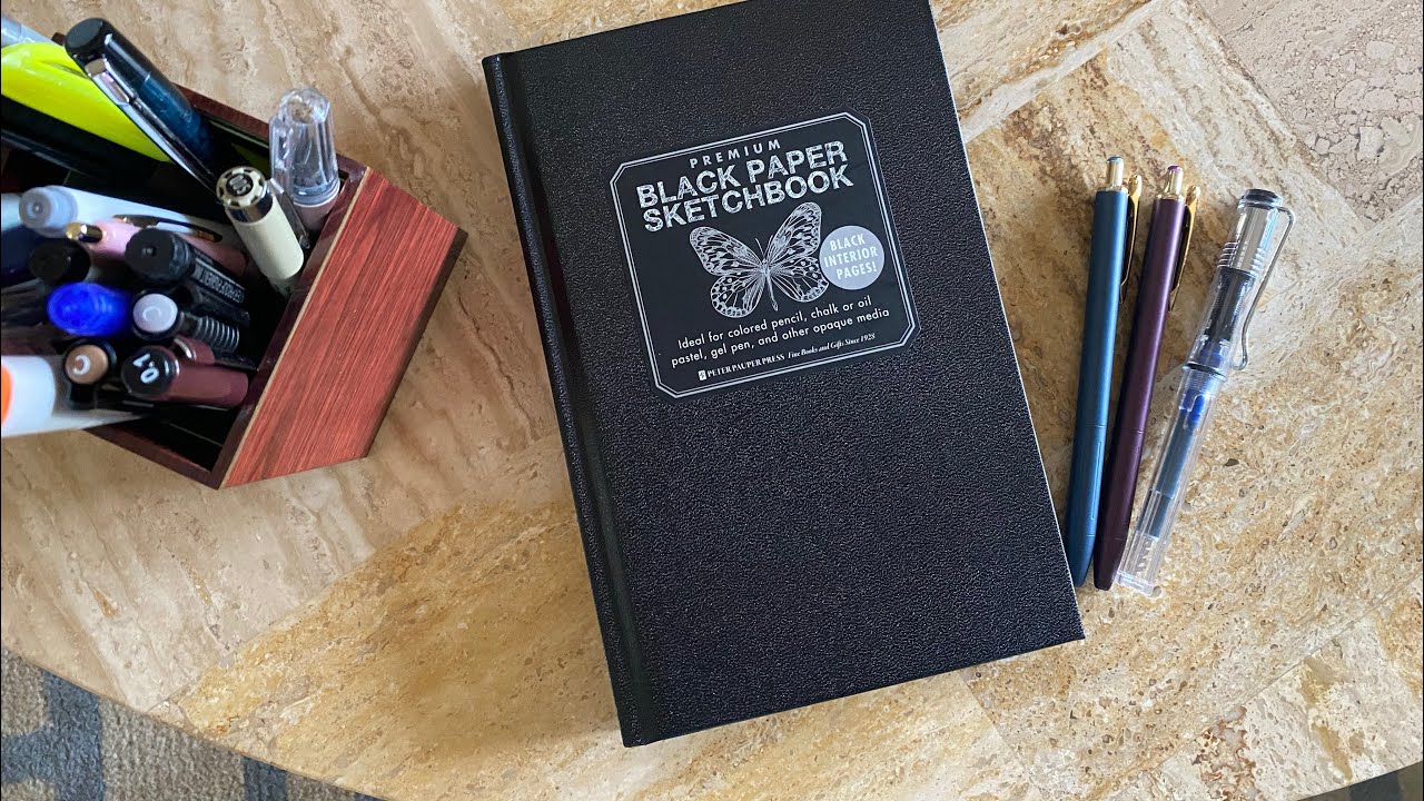 Review art-book | sketchbook | black paper premium - YouTube