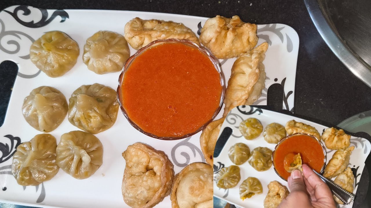 Super easy steam momos and fried Momos with chutney recipe in Hindi ...
