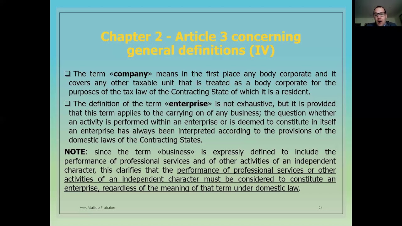 IV. The OECD Model Tax Convention - 27/03/2020 - YouTube