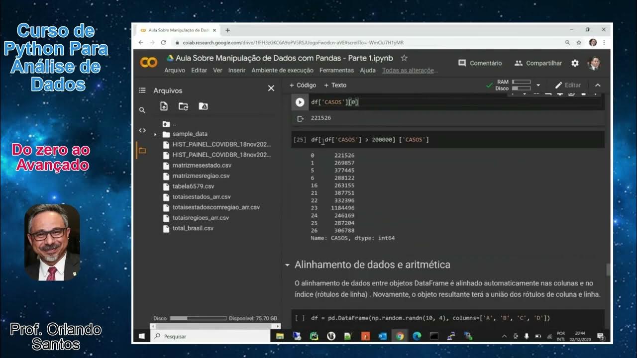 Aula 11 - 03 - Pandas - Indexação e Seleção de dados no DataFrame - YouTube