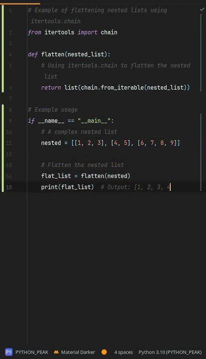 Whats The Hack For Flattening Nested Lists Flatten Nested Lists In Python Like A Pro Youtube