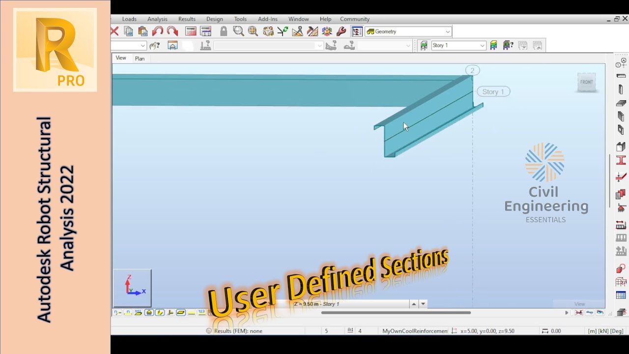 User Defined Sections And Custom Sections In Autodesk Robot Youtube