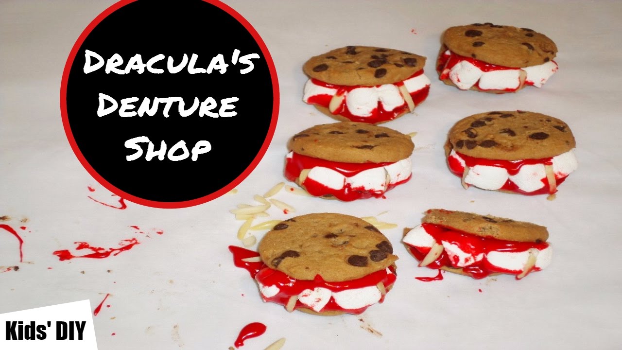 Easy Halloween Party Treats: Dracula Dentures | Vampire Teeth Cookies ...