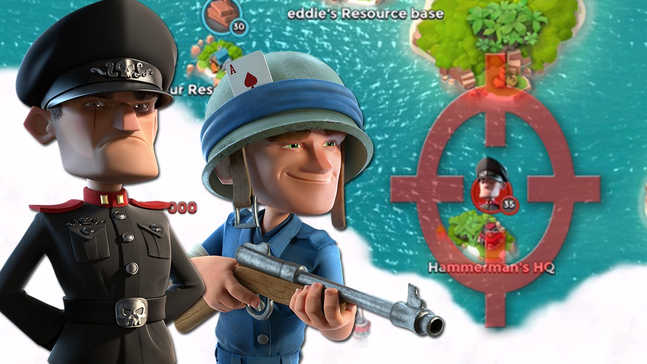 Hammerman HQ 35 Located! | Rifleman Clutch Attacks | Boom Beach - YouTube