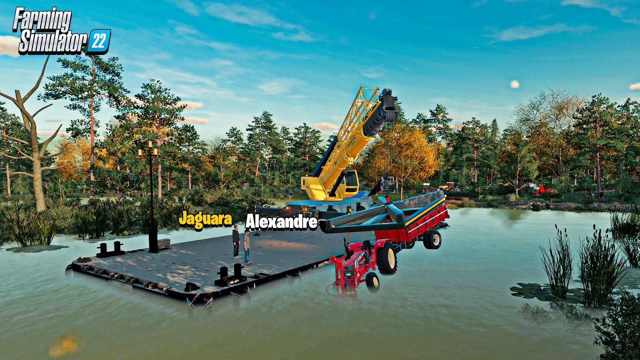 O Granjeiro #10 | Resgate do trator que caiu da balsa | Farming ...
