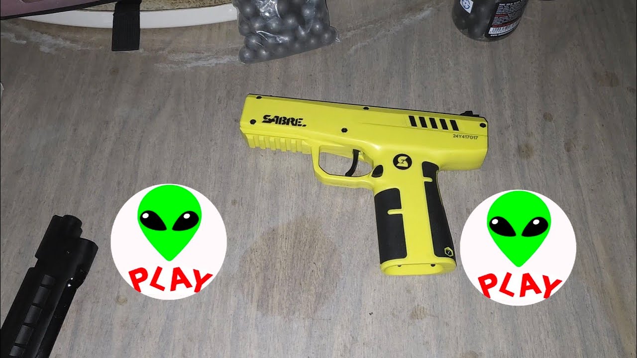 Modified Sabre 68 Alien Play Rounds Crosman CO2 Chrono Joules Full ...