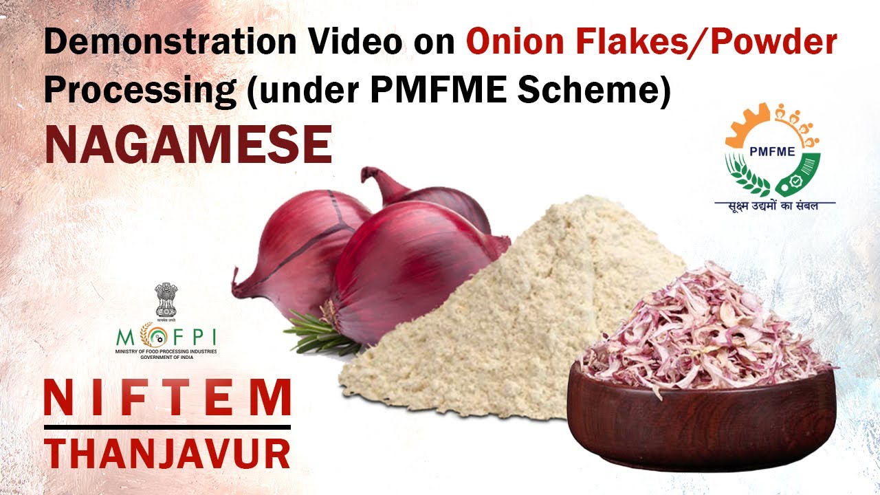 Demonstration Video on Onion Flakes/Powder Processing (under PMFME ...