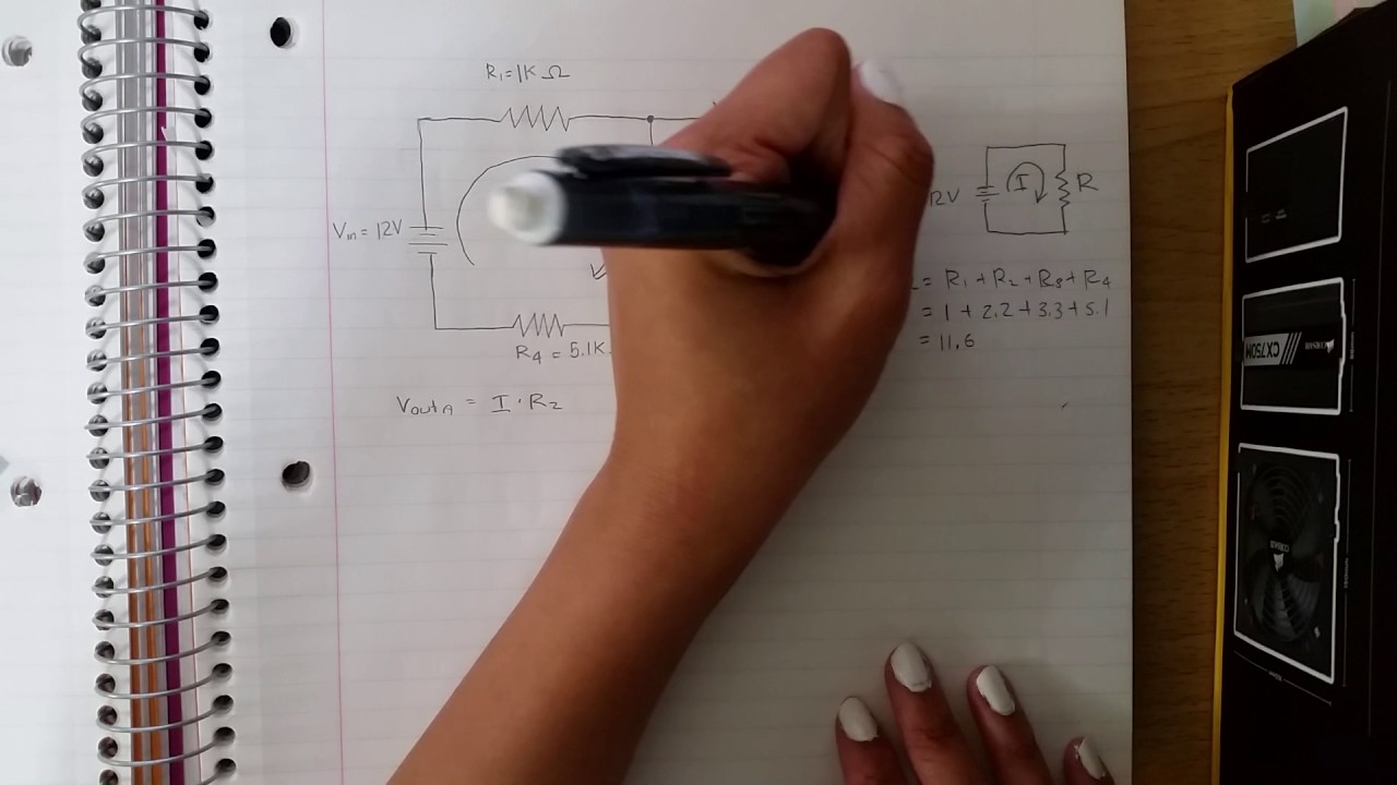 DC Voltage Dividers Part 2: Example with Four Resistors in Series - YouTube