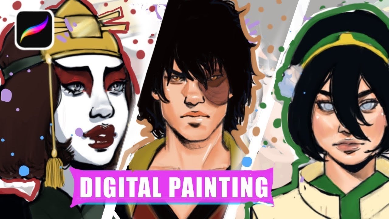 How I Paint ATLA Characters in My Style | Procreate Timelapse Part 2 ...