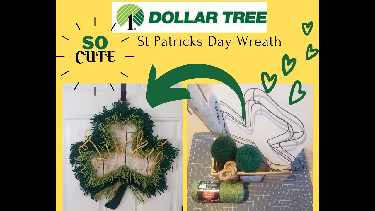 SO CUTE Green St Patricks Day Shamrock wire door wreath frame Dollar ...