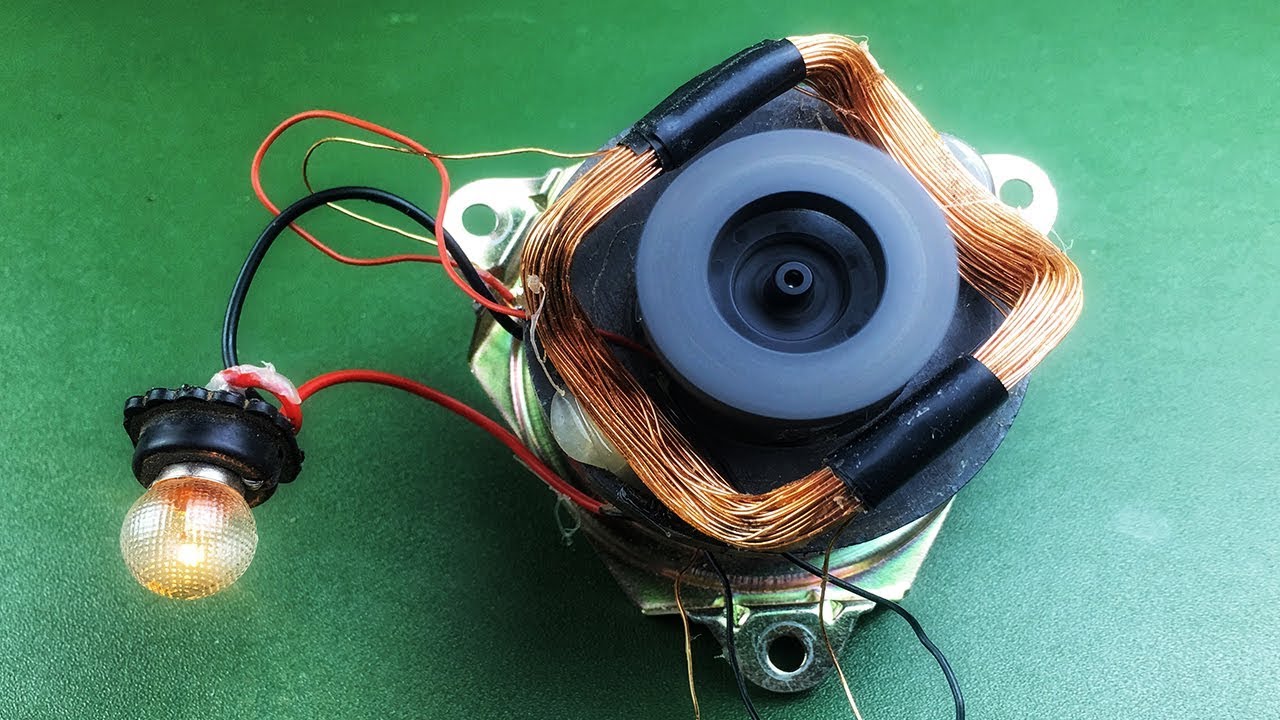 Speaker Magnet Generator With DC Motor Electric , Free Energy Device ...