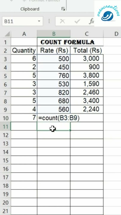 Excel count formula: How to use COUNT function in Excel #excel # ...