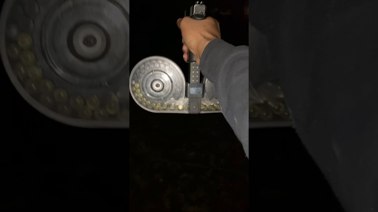 Glock 19 gen 5 shooting 100 round drum - YouTube