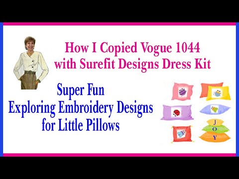 Making Vogue 1044 and Great Fun with Embroidery on Lady R - YouTube