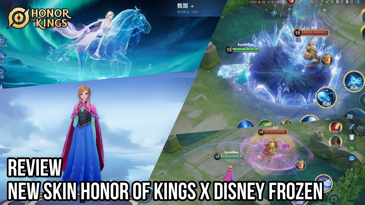 [HOKCN] Review New Skin HOK x FROZEN Anna x Shi, Princess Elsa x Lady ...