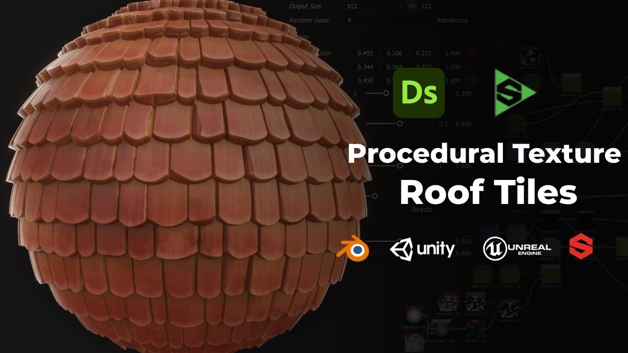 Procedural Stylized Roof Tiles Texture in Substance Designer - YouTube