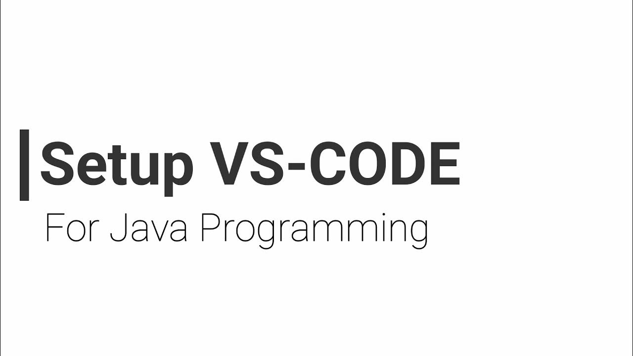 VS Code for Java Programming - YouTube