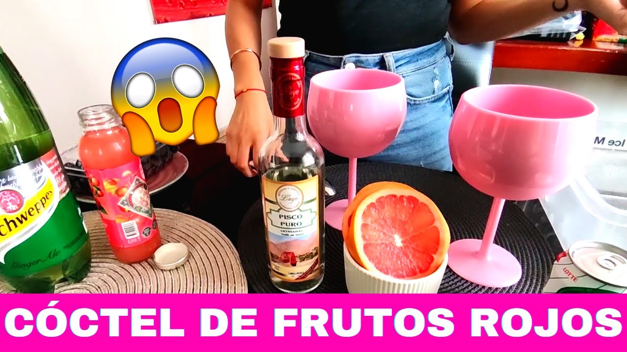 🍒Cómo Hacer CÓCTEL de FRUTOS ROJOS con PISCO Peruano [Receta] Prepara ...