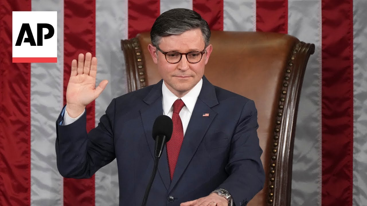 Mike Johnson sworn in as House Speaker after dramatic re-election vote ...