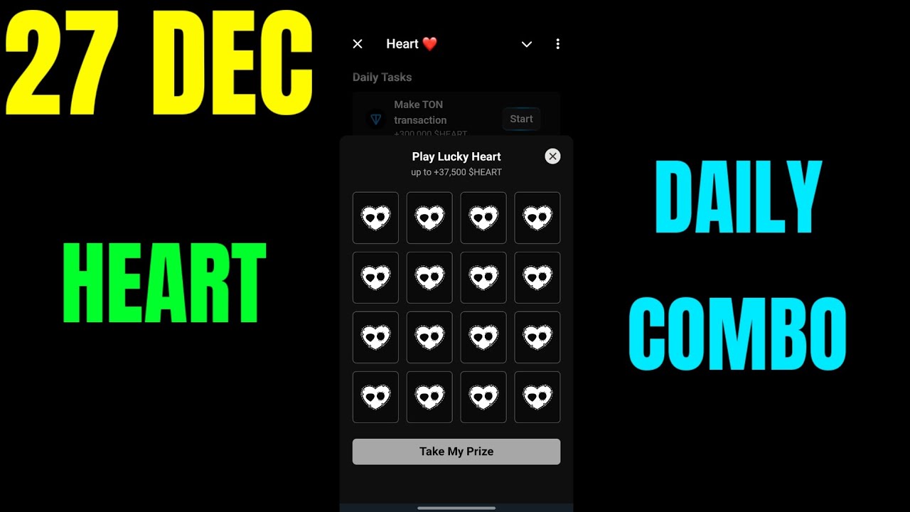 Heart Daily Combo 27 December | Heart Combo Today | Lucky Heart Today ...