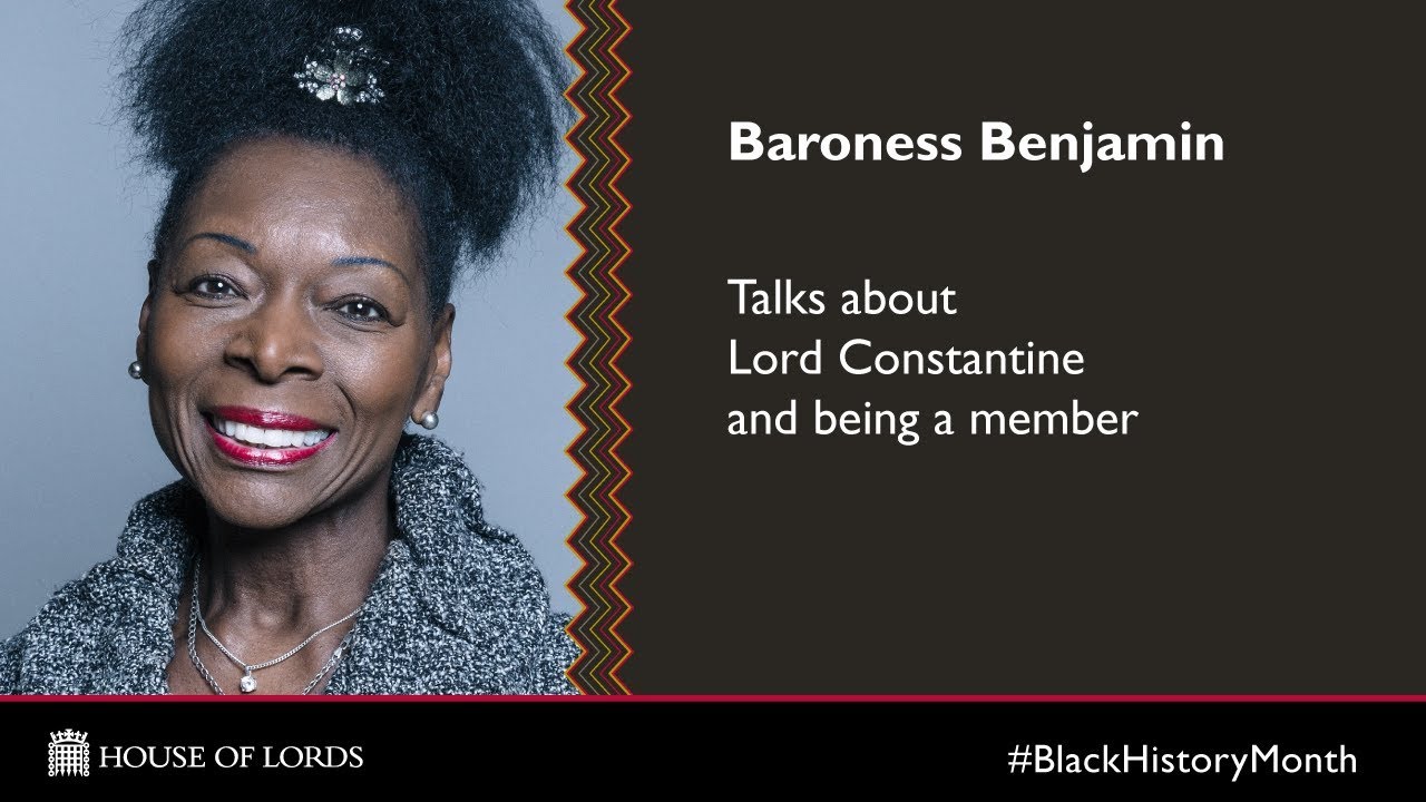 Black History Month | Baroness Benjamin | House of Lords - YouTube
