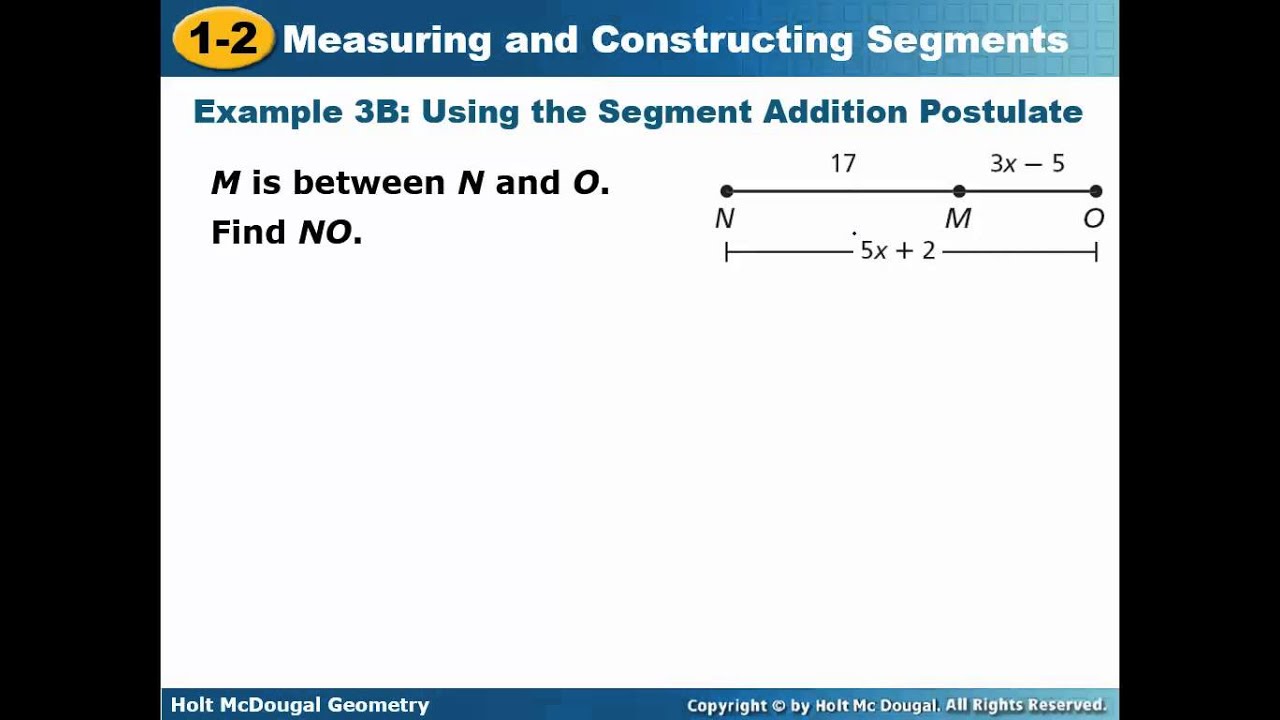 Geometry: Measuring and Constructing Segments - YouTube