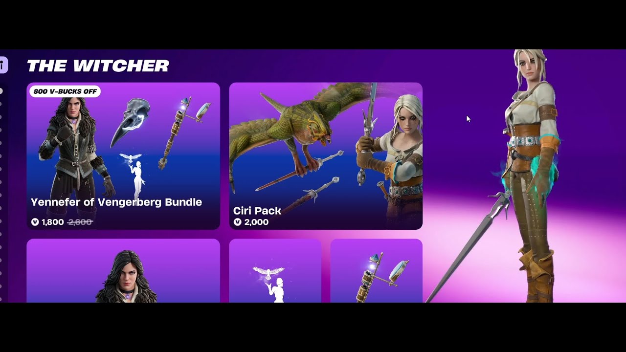 The Witcher skins are back - March 6 2025 item shop [Fortnite] - YouTube