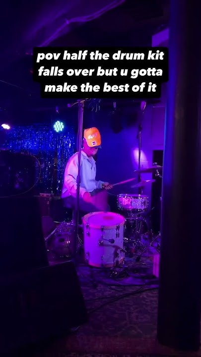POV half the drum kit falls over but u gotta make the best of it. - YouTube