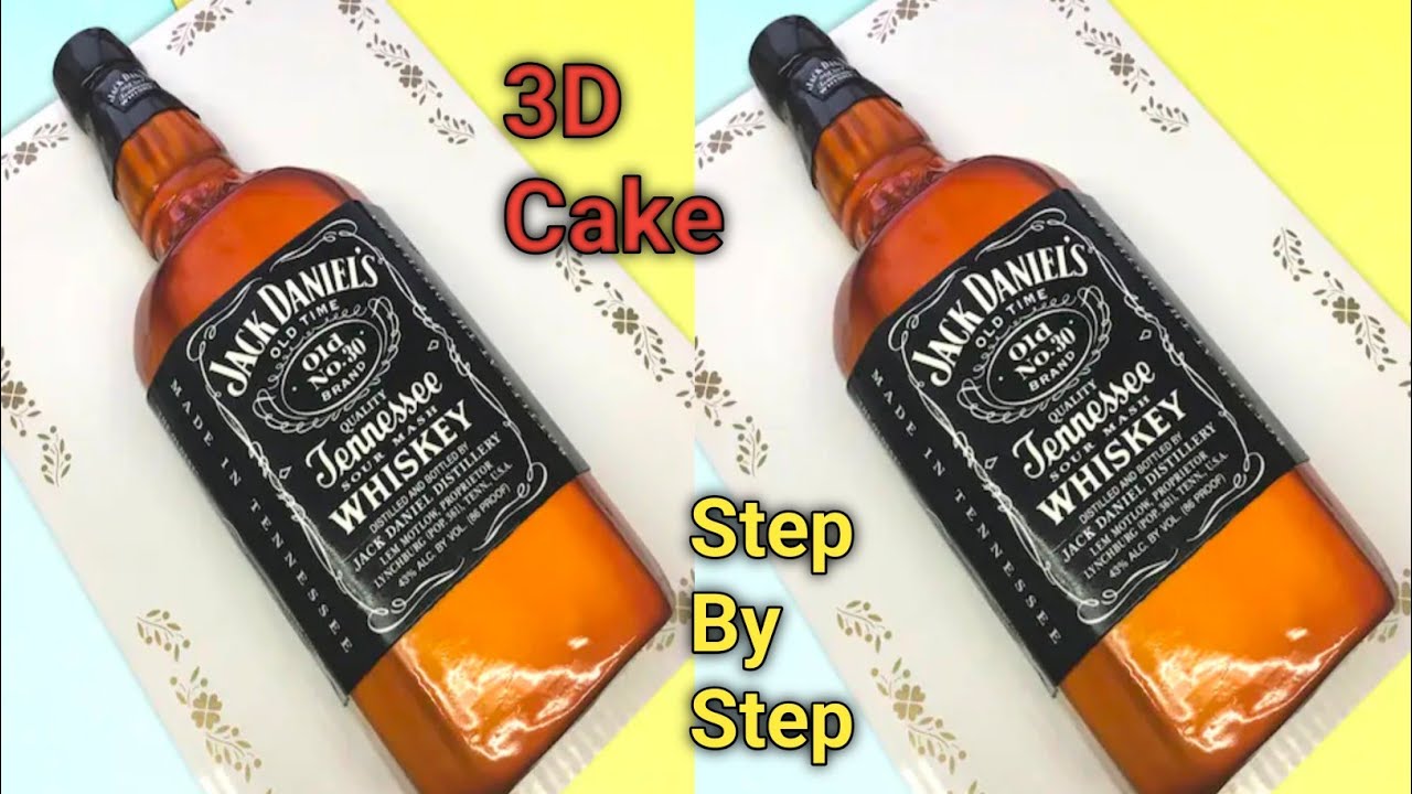 How To Make Jack Daniels Cake | Jack Daniels Bottle Cake Without Fondant | Jack Daniels Cake ...