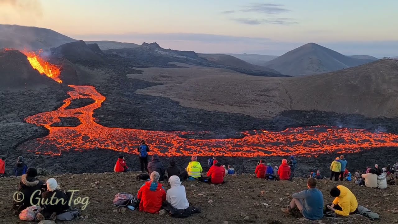 Lava and people - YouTube